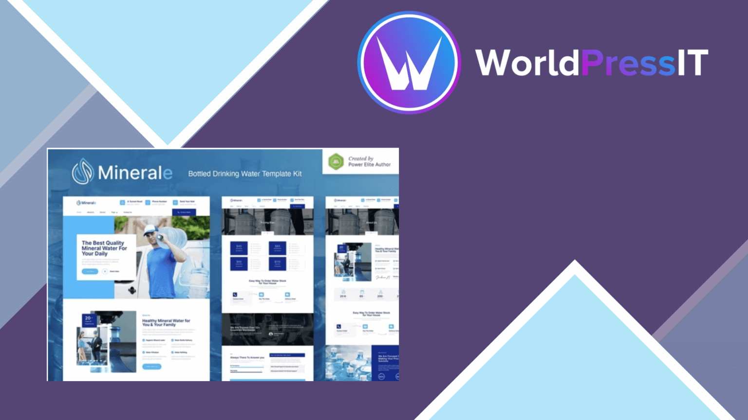 Minerale – Bottled Drinking Water Elementor Template Kit – WorldPress IT