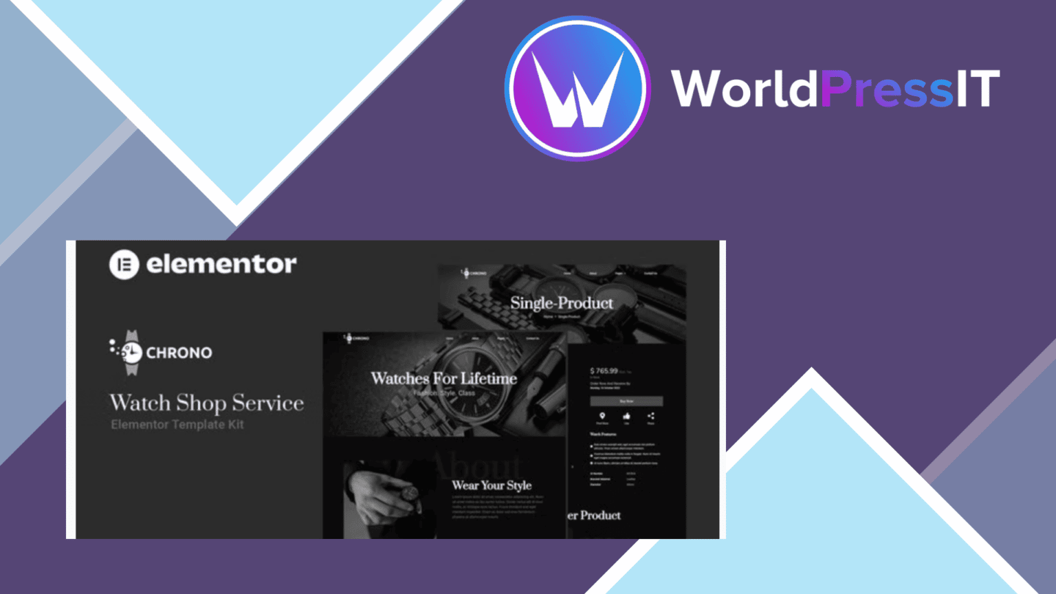 Chrono – Watch Service Elementor Template Kit – WorldPress IT
