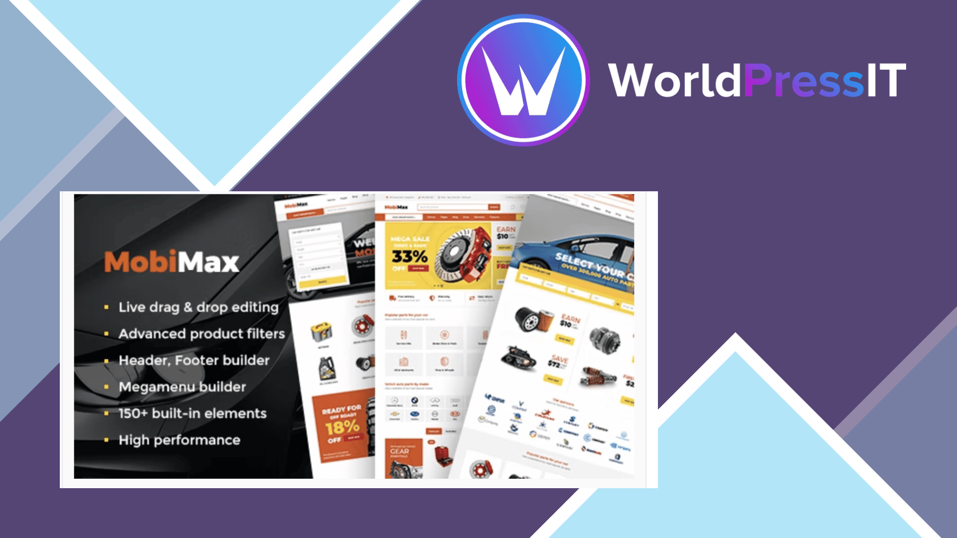 Mobimax – Auto Parts WordPress Theme + WooCommerce Shop – WorldPress IT