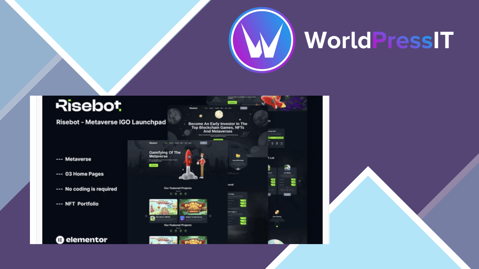 Risebot – Metaverse IGO Launchpad Elementor Template Kit – WorldPress IT