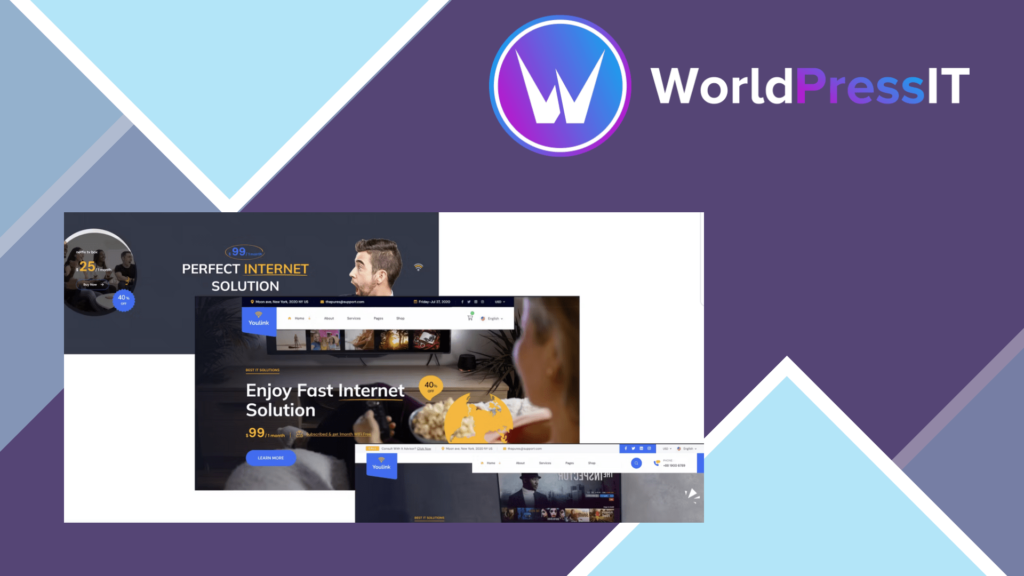 Youlink – Broadband And Internet Services Theme - WorldPress IT