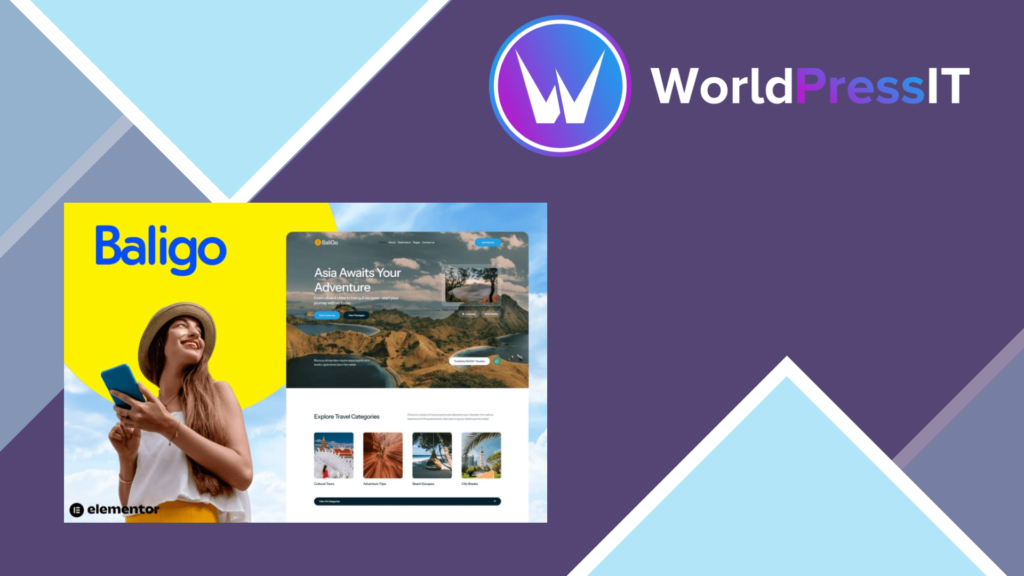 Baligo – Asian Travel Agency Elementor Kit Template - WorldPress IT
