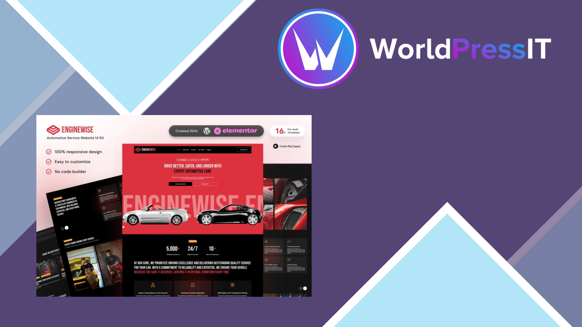 EngineWise – Automotive Service Elementor Template Kit - WorldPress IT