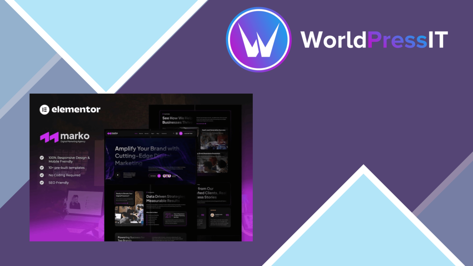Marko – Digital Marketing Agency Elementor Template Kit – WorldPress IT