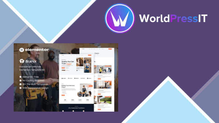 Branix – Handyman Services Elementor Template Kit – WorldPress IT