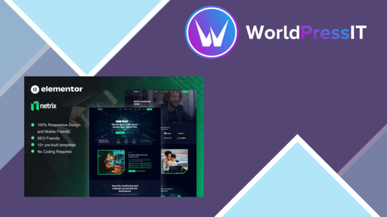 Netrix – Cyber Security Services Elementor Template Kit – WorldPress IT
