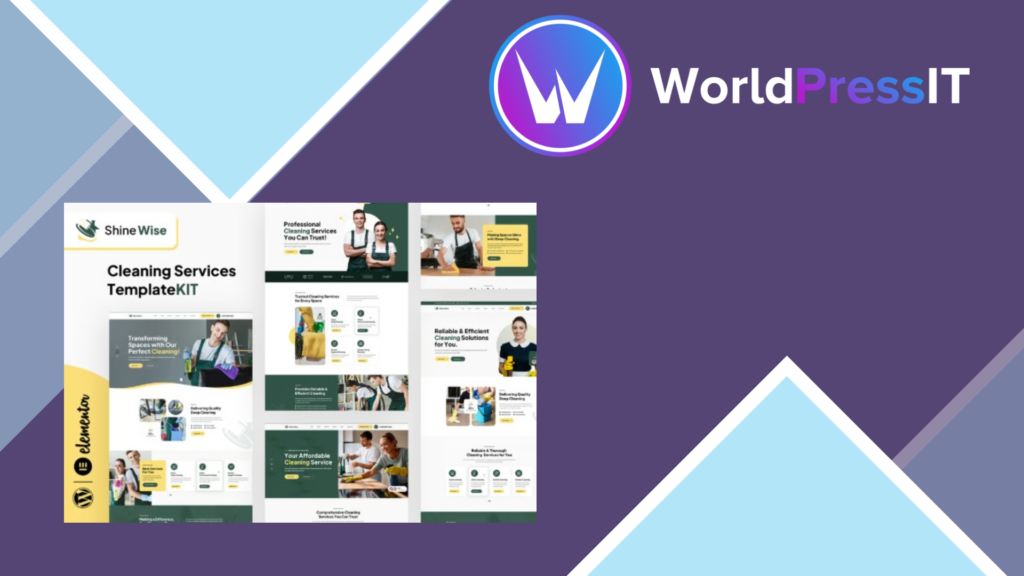 Shinewise – Cleaning Services Elementor Template Kit – WorldPress IT