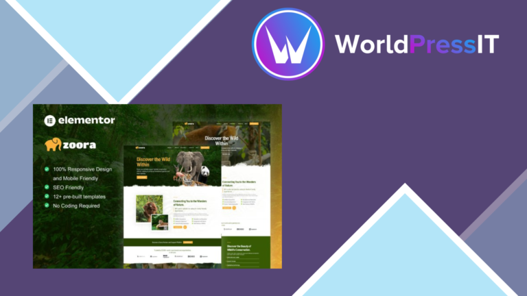 Zoora – Safari and Zoo Elementor Pro Template Kit – WorldPress IT