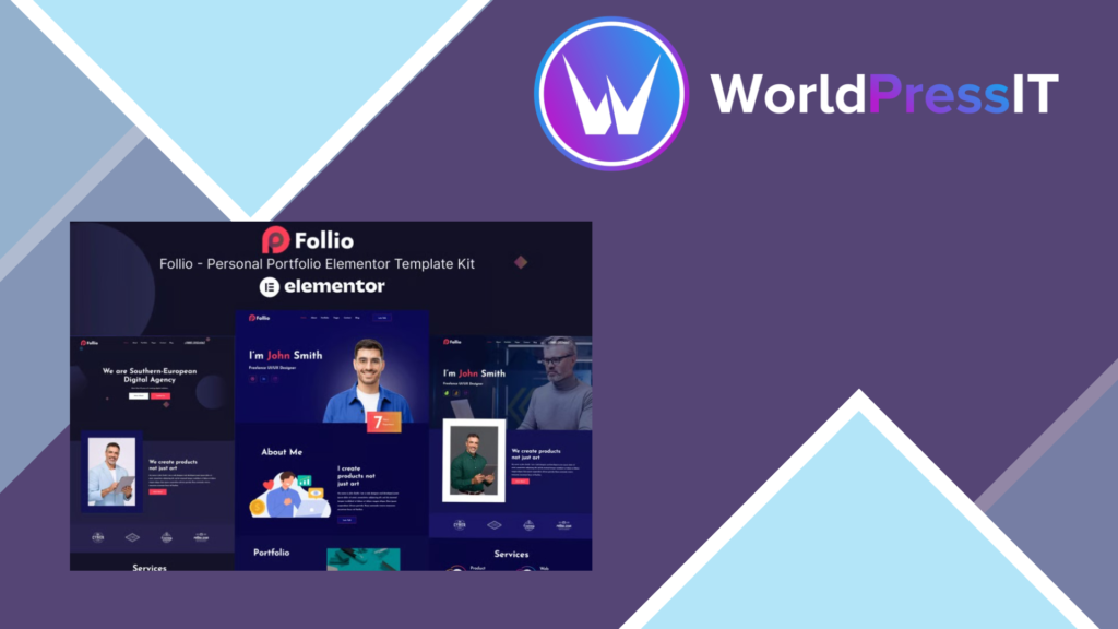 Follio – Personal Portfolio Elementor Template Kit – WorldPress IT