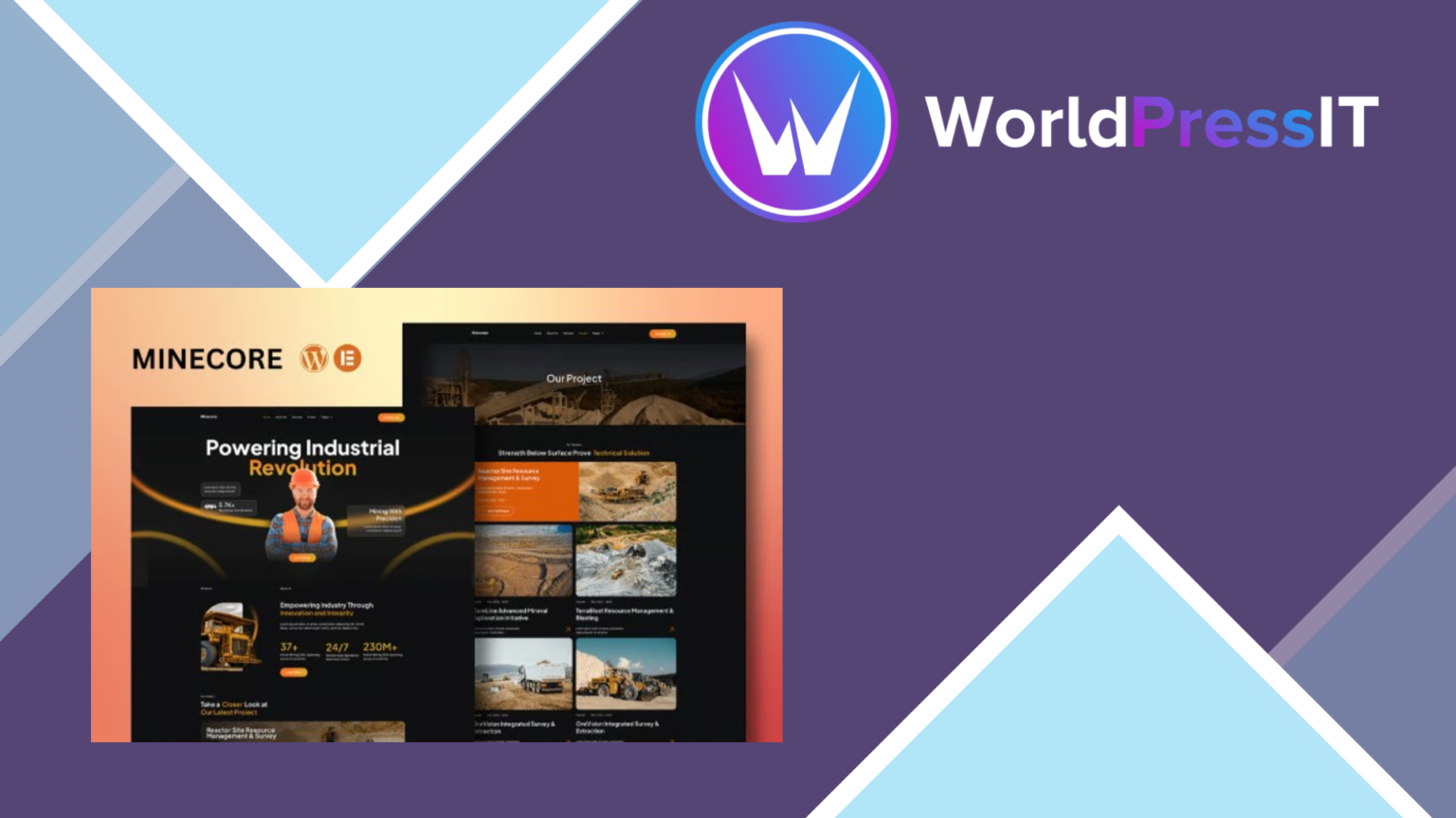 Minecore – Mining and Industry Elementor Template Kit – WorldPress IT