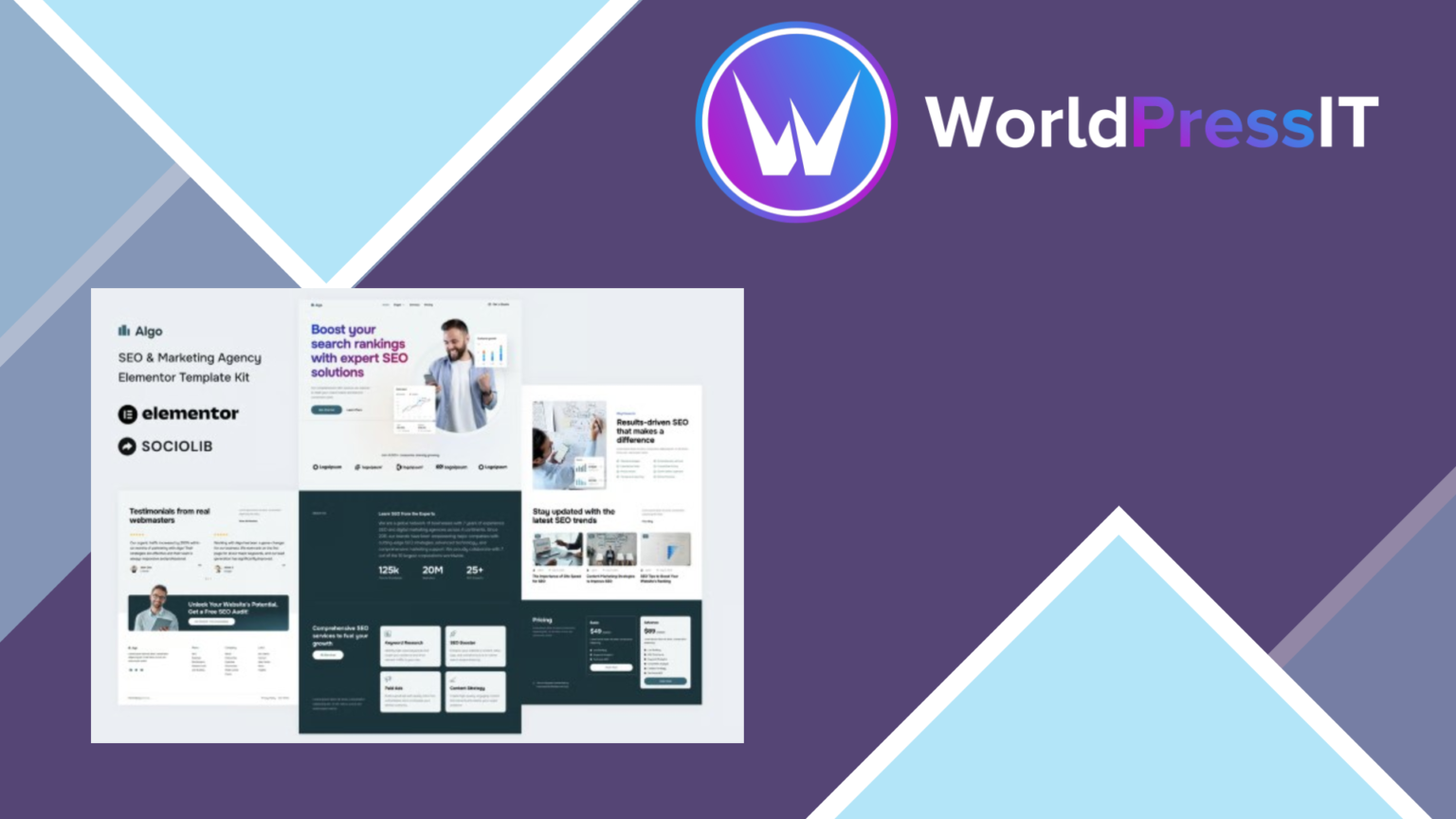 Algo – SEO and Marketing Agency Elementor Template Kit – WorldPress IT