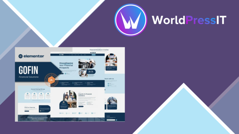 Gofin – Financial Solutions Elementor Template Kit – WorldPress IT