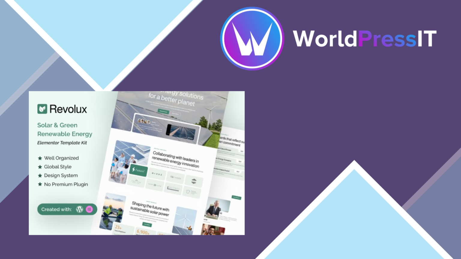 Revolux – Solar and Green Renewable Energy Elementor Template Kit - WorldPress IT
