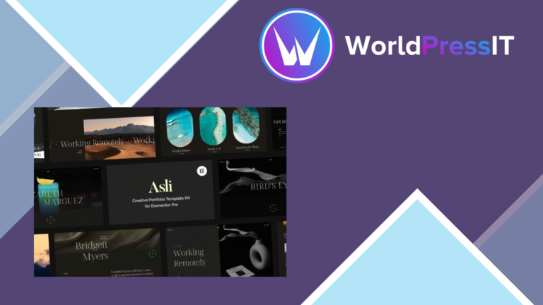 Asli – Creative Portfolio Elementor Pro Template Kit – WorldPress IT