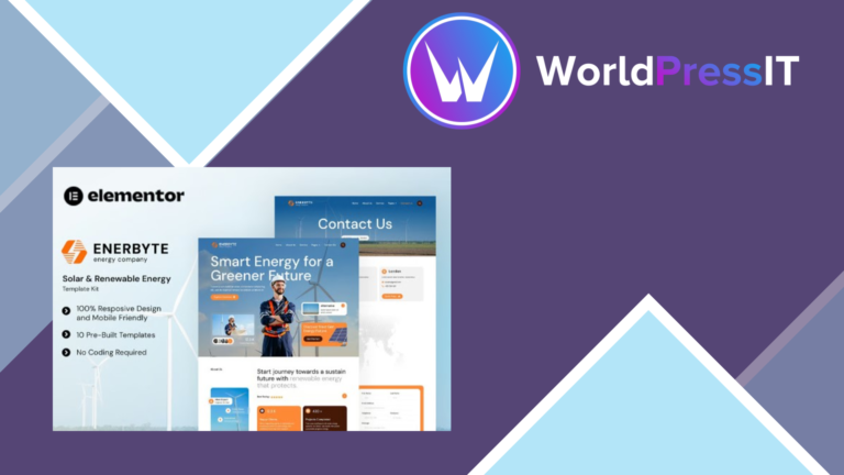 Enerbyte – Solar and Renewable Energy Elementor Template Kit ...