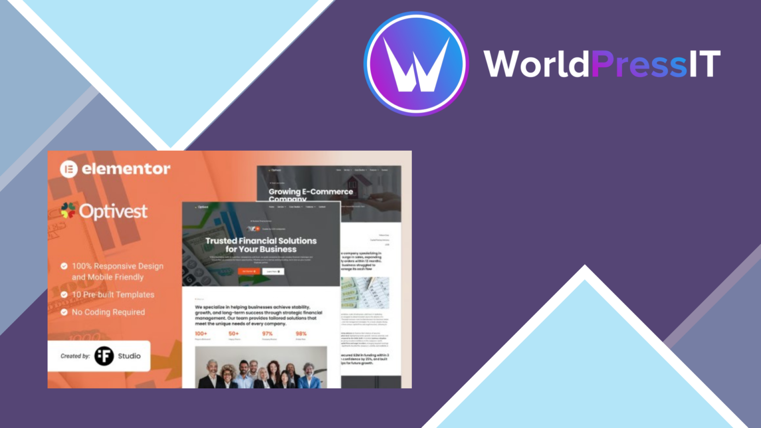 Optivest – Financial and Investment Elementor Template Kit – WorldPress IT