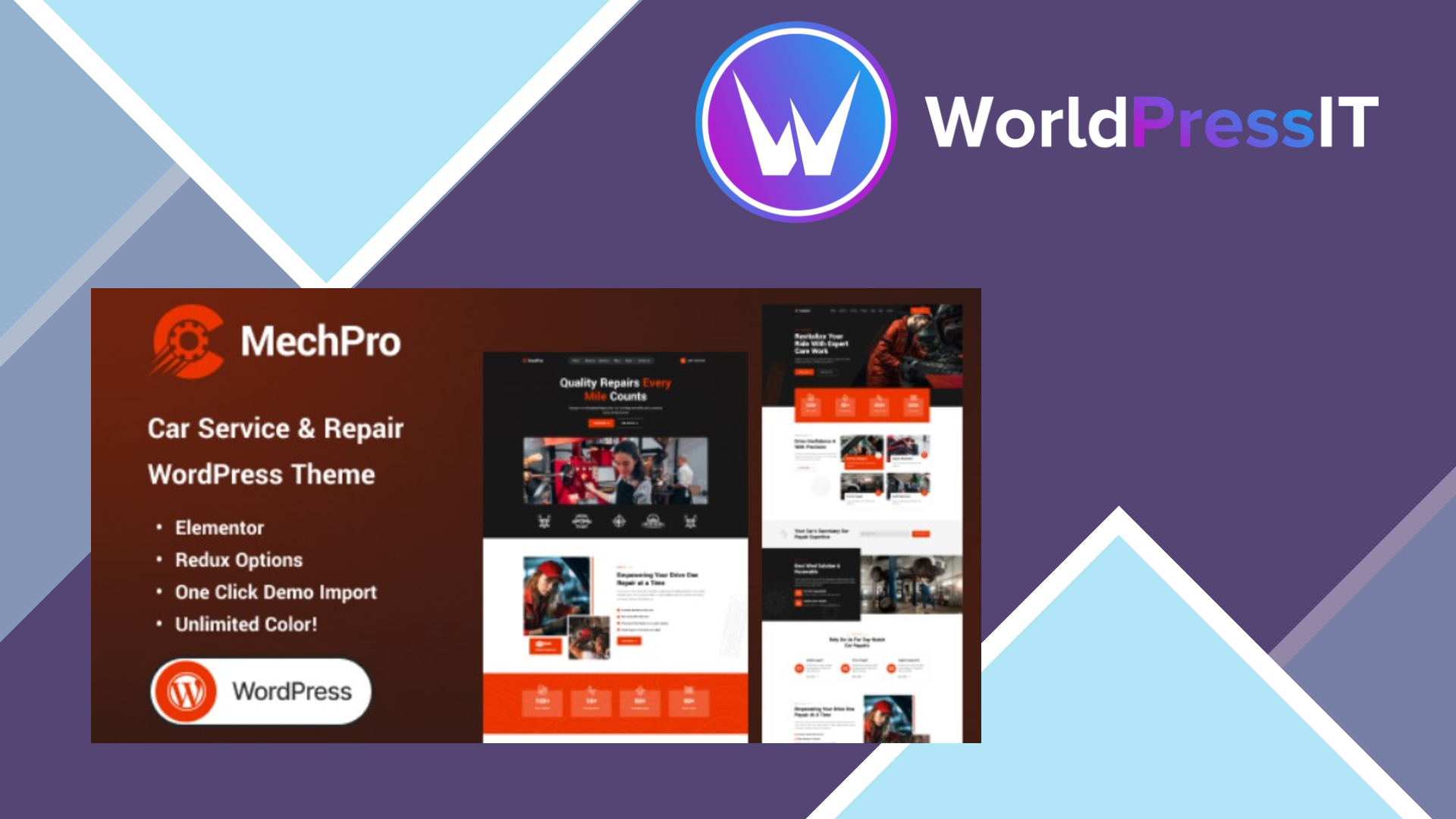 Mechpro – Car Service and Repair WordPress Theme – WorldPress IT