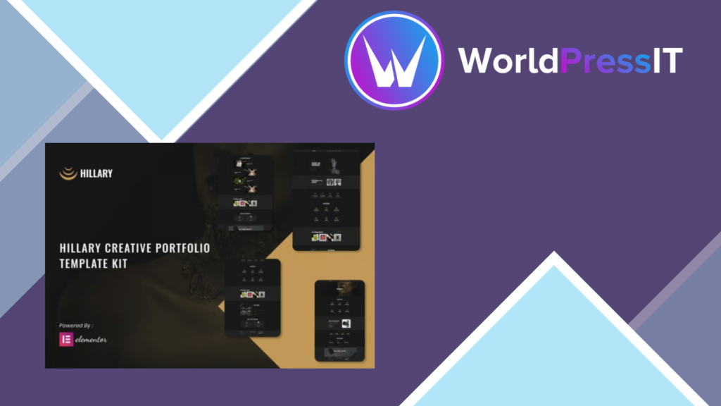 Hillary – Creative Portfolio Elementor Template Kit – WorldPress IT